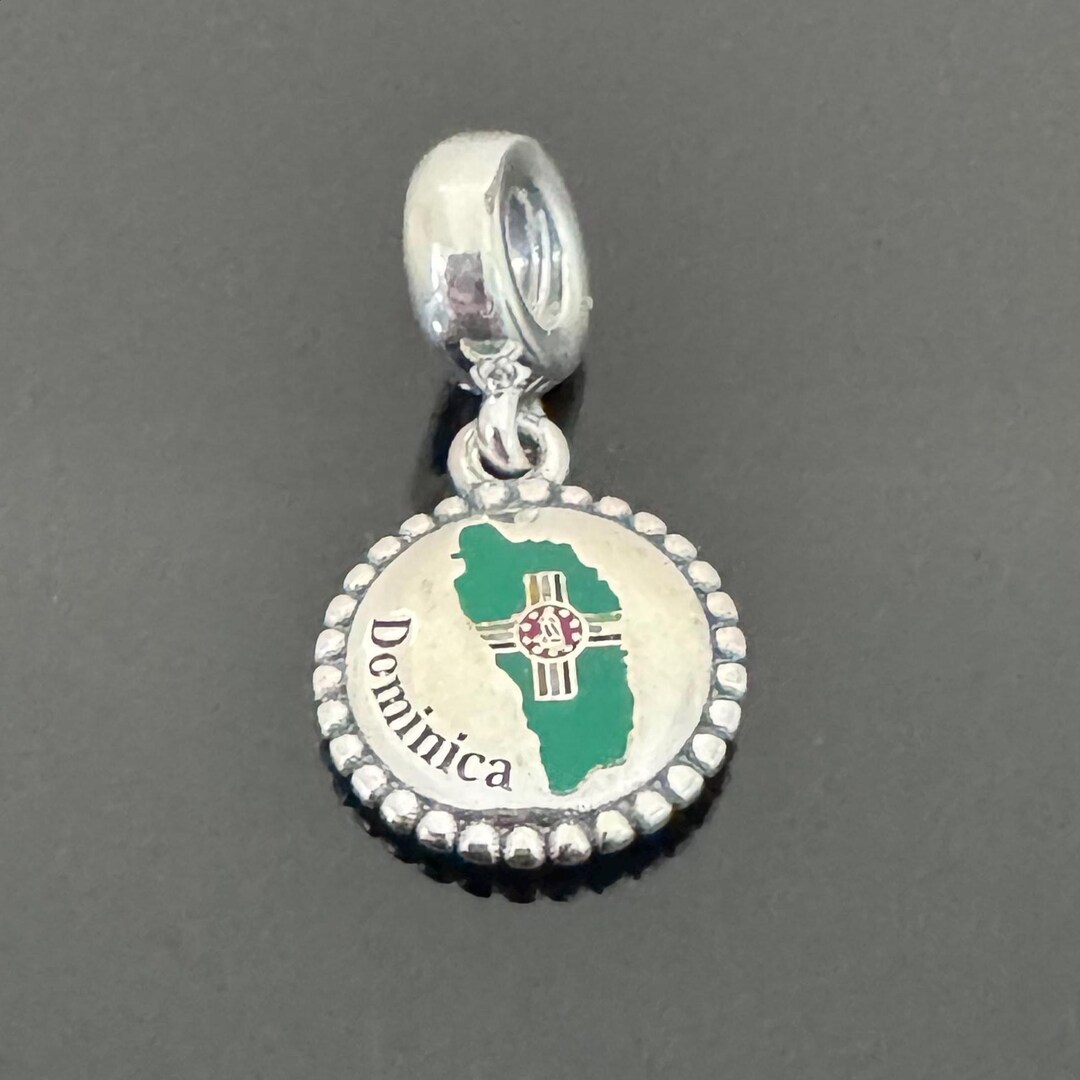 Pandora Dominica Map Dangle Charm |authentic Pandora Charm |women ...