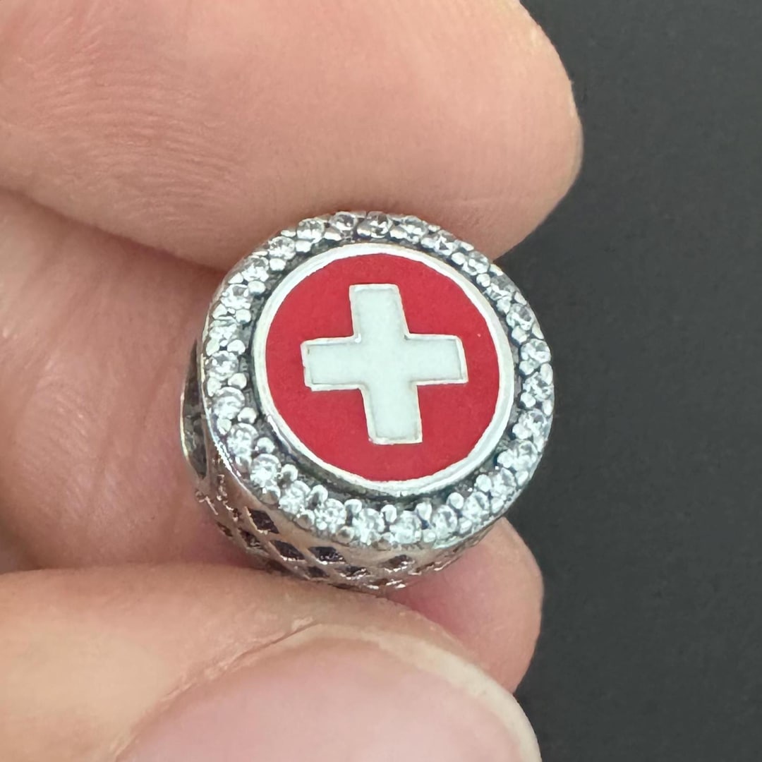 Pandora Switzerland Flag Exclusive Bead Charm | Original Pandora for ...