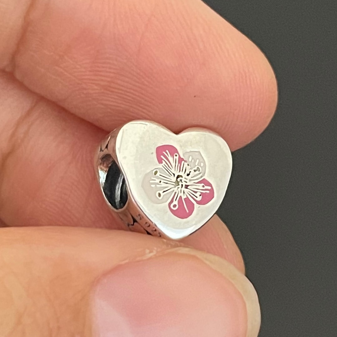 Authentic Pandora Charm | Pandora Flower Heart Exclusive Charm ...