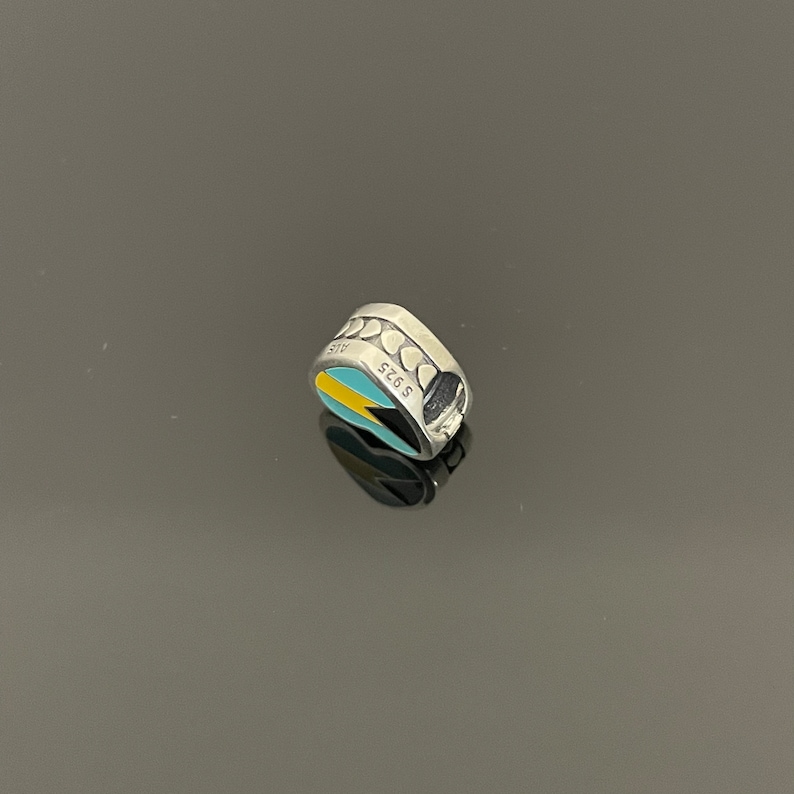 Pandora Bahamas Flag Exclusive Charm | Pandora Heart Charm for ...