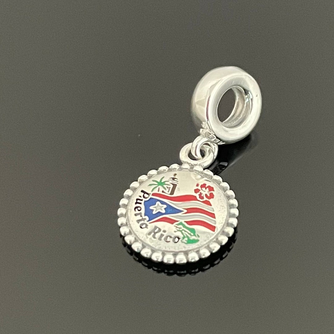 New Authentic Pandora Puerto Rico Flag Charm Personalized - Etsy