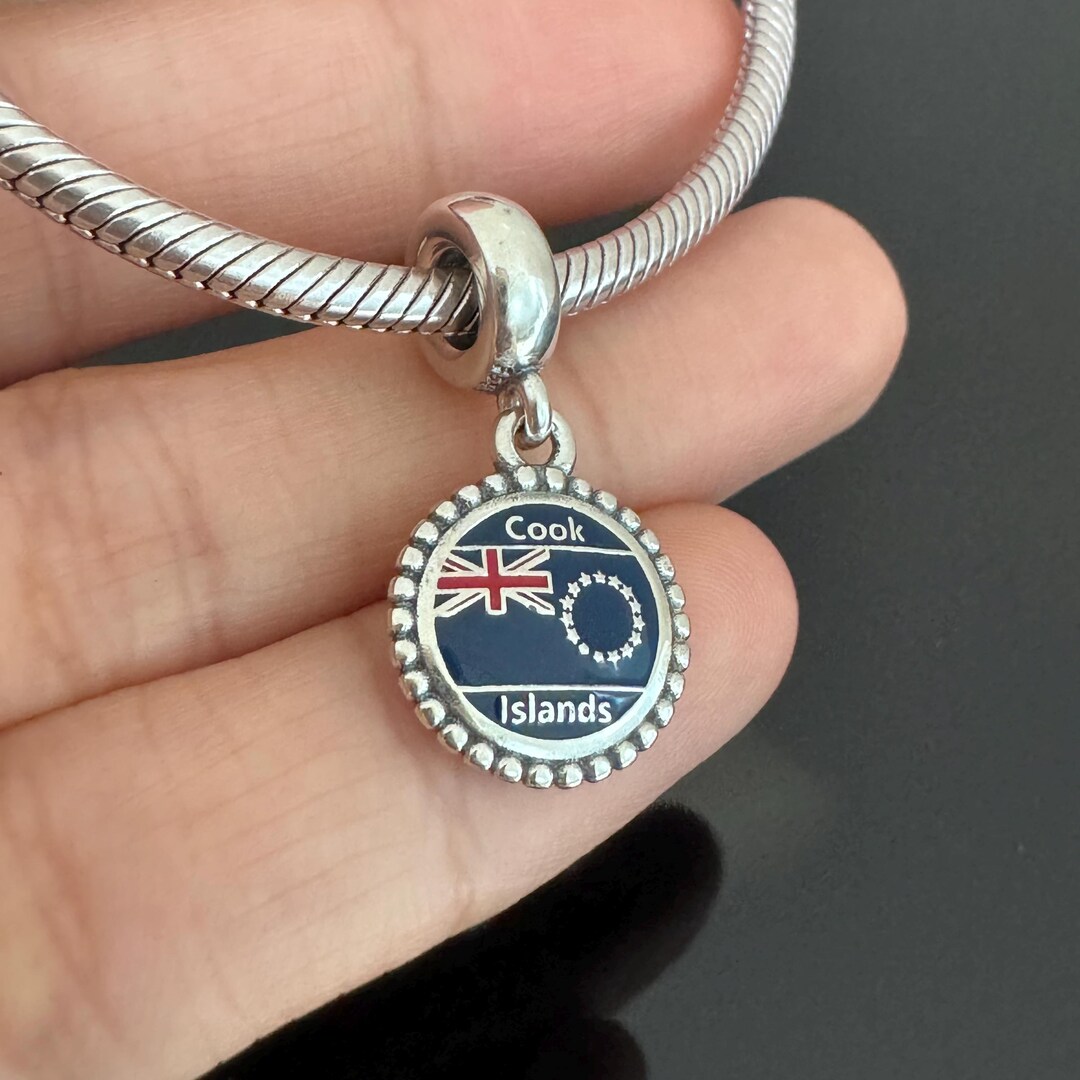 Original Pandora Cook Island Flag Exclusive Pendent |authentic Pandora ...