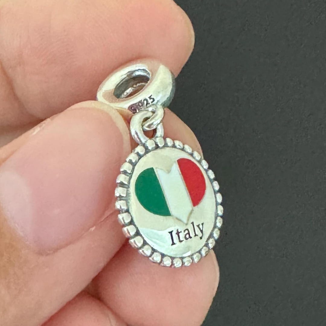 Authentic Pandora Charm |pandora Italy Flag Dangle Charm| Pandora ...