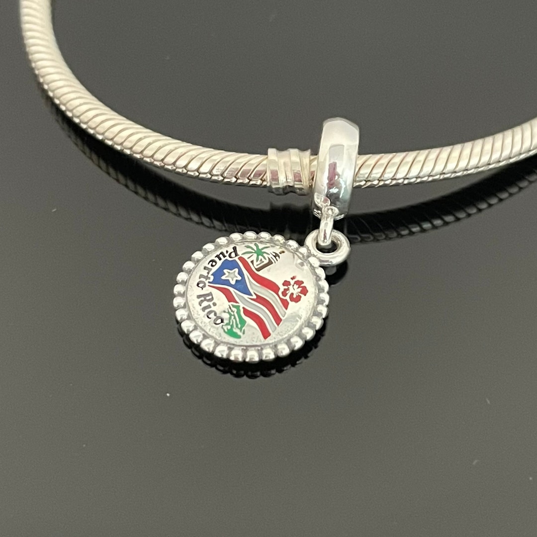 New Authentic Pandora Puerto Rico Flag Charm | Personalized Charm for ...