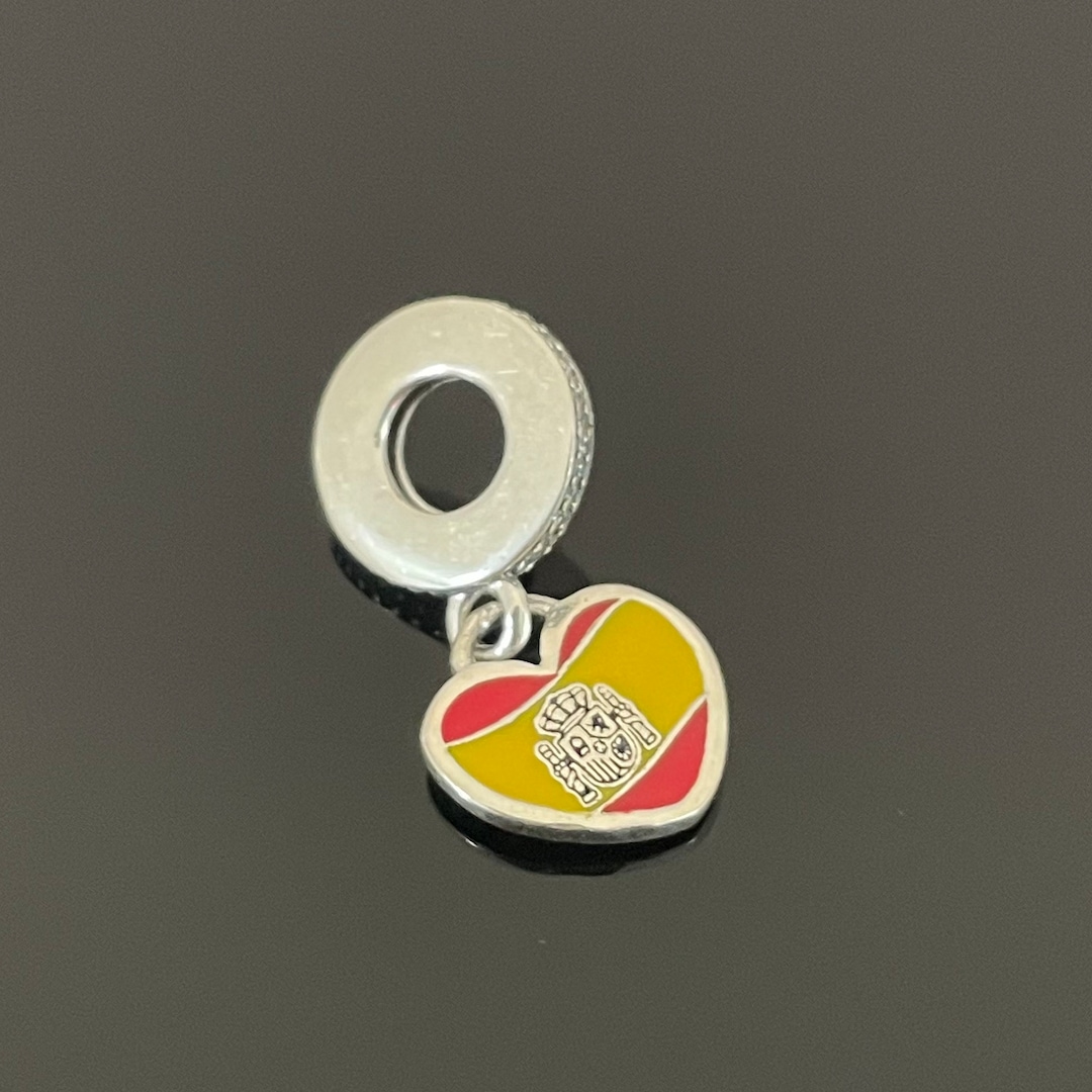 Authentic Pandora | Pandora Spain Flag Exclusive Dangle Charm |925 ...