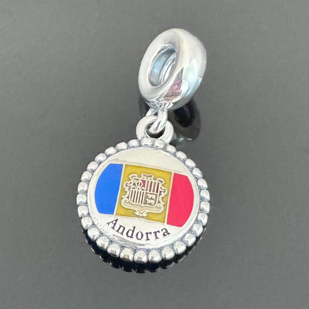 Pandora Brand Charm |pandora Andorra Flag Dangle Charm| Pandora ...