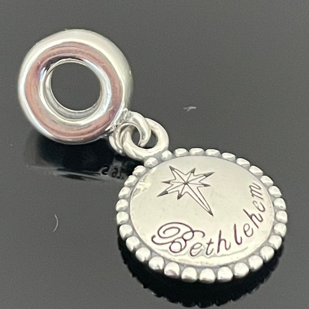 Bethlehem Flag Pendant 925 Sterling Silver Jewelry, Dangle Charm for ...