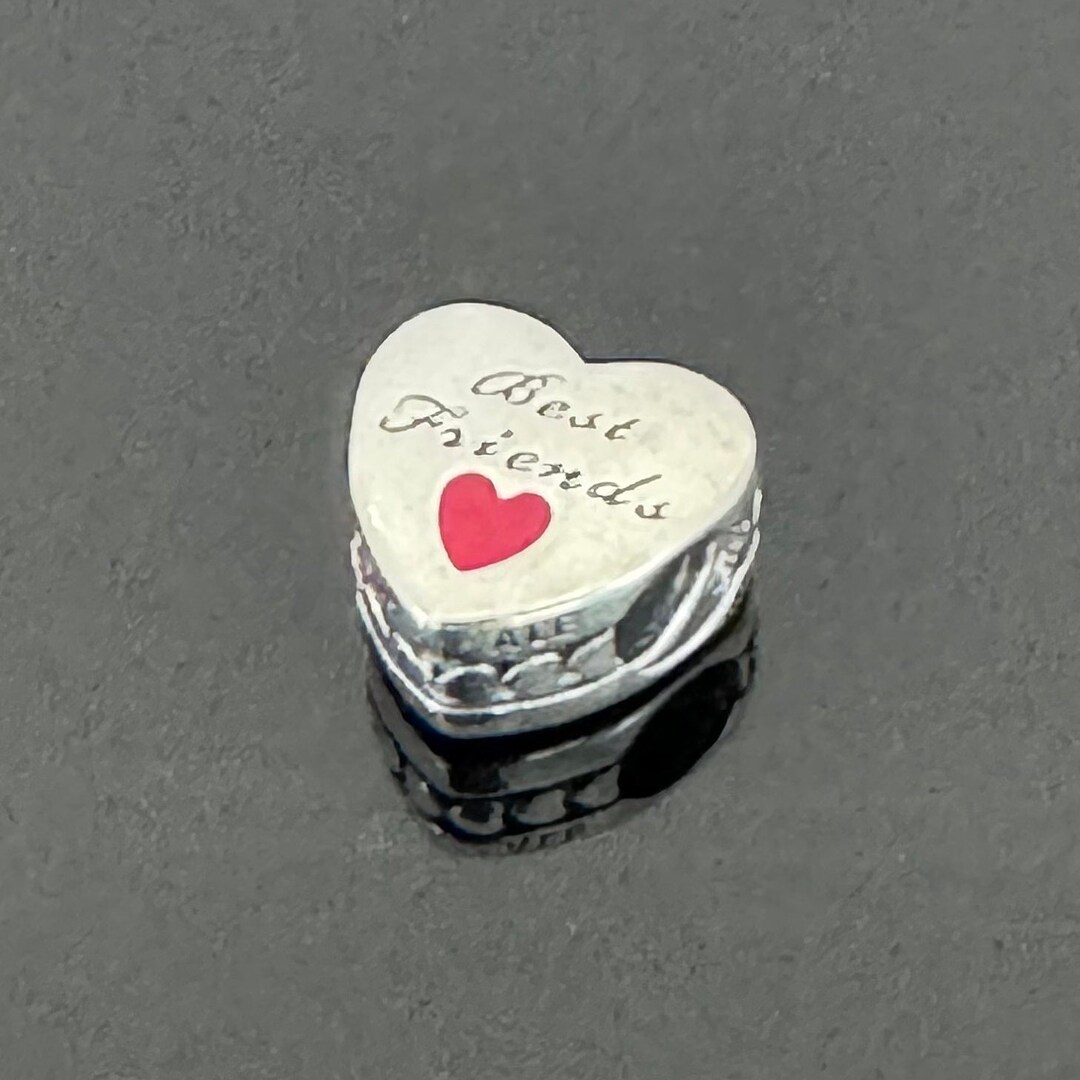 Authentic Pandora Charm | Pandora Best Friend Heart Charm |gift for ...