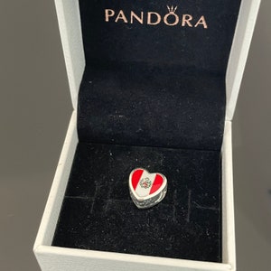 Pandora Peru Flag Dangle Charm,heart Bead Charm Pendant 925 Jewelry ...