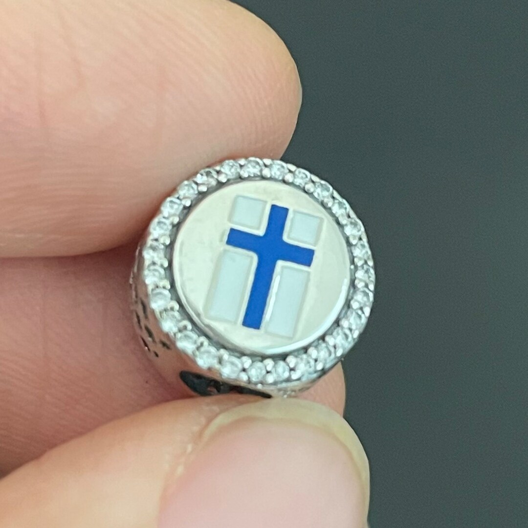 Authentic Pandora | Pandora Finland Flag Bead Charm | Pandora Beach ...