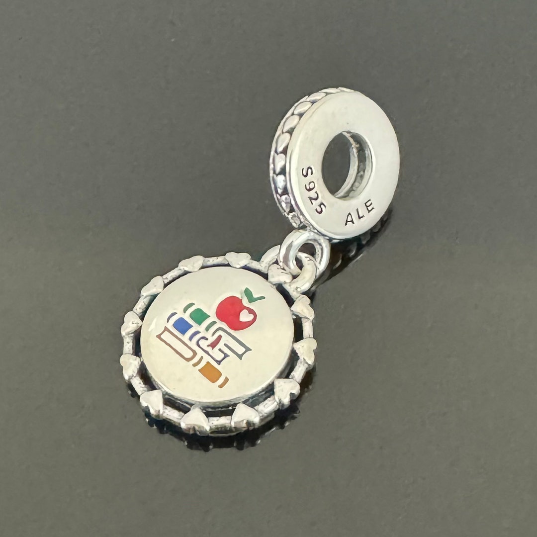 Authentic Pandora Charms |pandora Schoolteacher Engravable Dangle Charm ...
