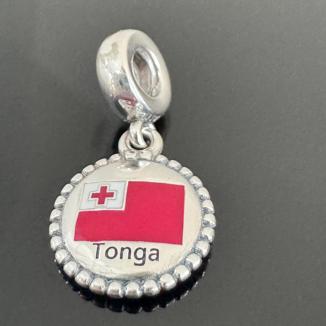 Genuine Pandora Tonga Flag Exclusive Pendent |authentic Pandora Dangle ...