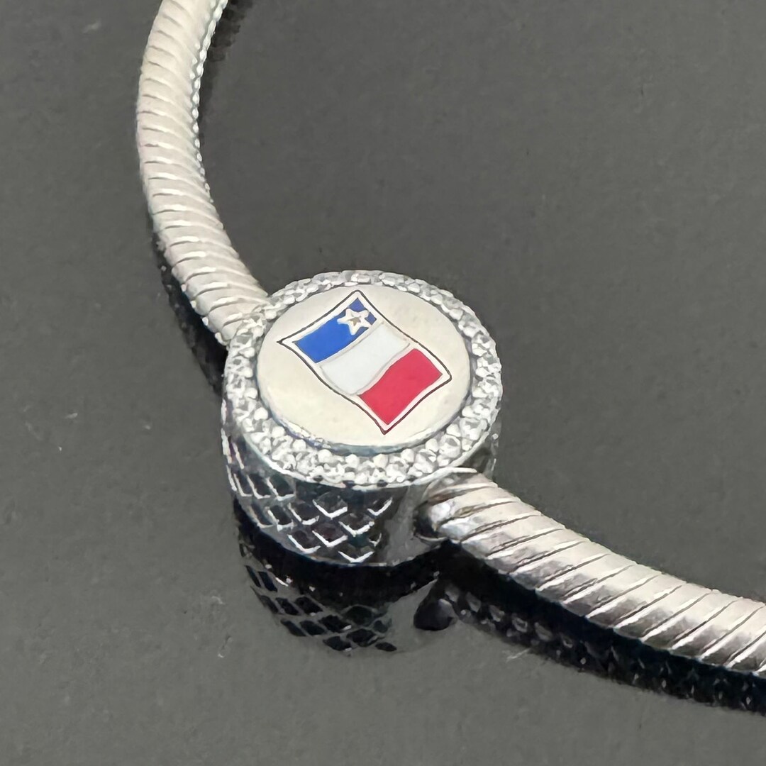 A Real Pandora |pandora Vive L'A Cadie Flag Charm Bead Charm |charm for ...