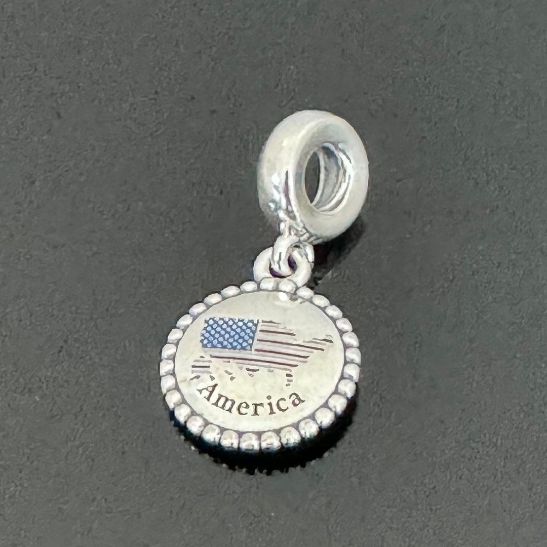 Pandora Brand Charm |pandora America Map Dangle Charm| Pandora Charm|s ...