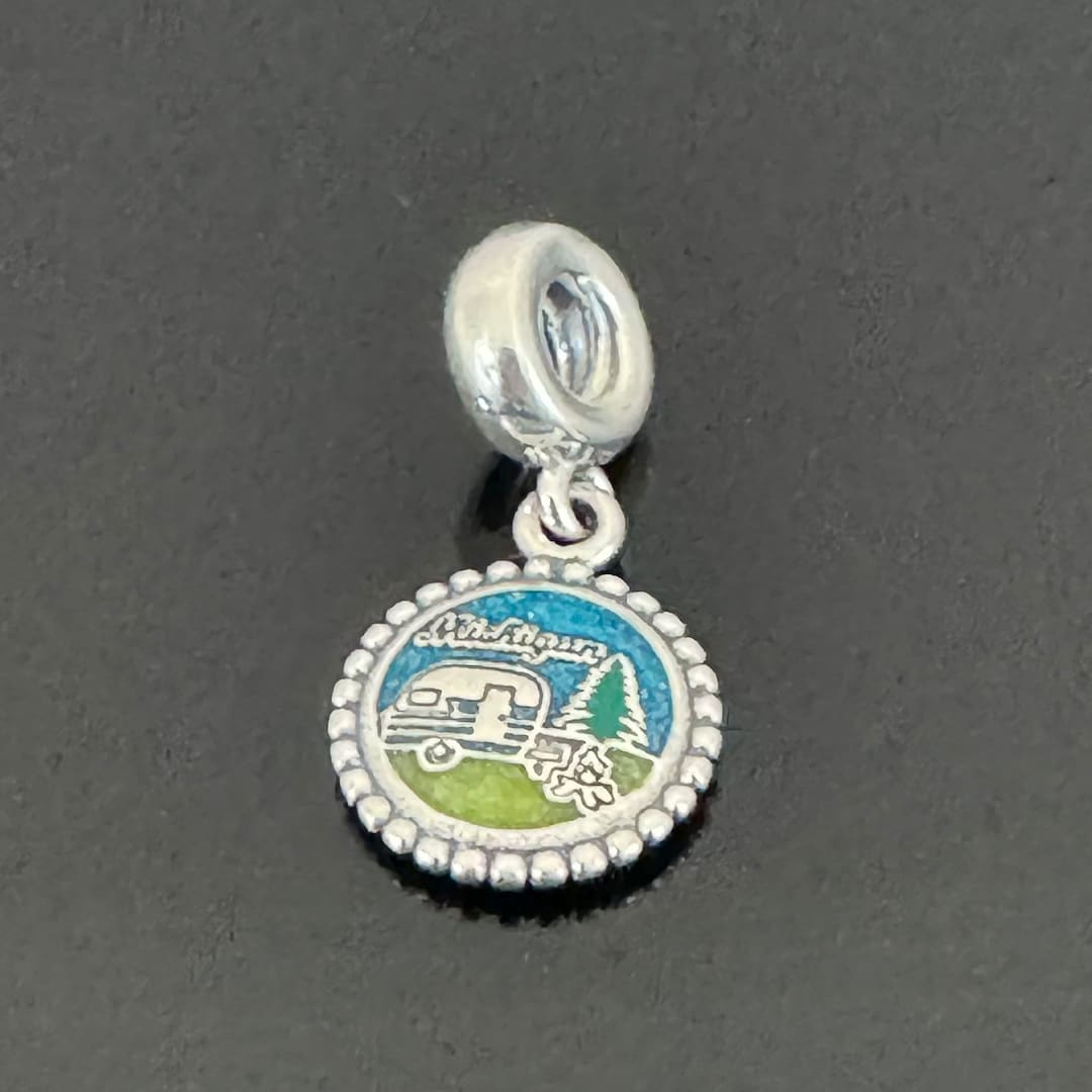 Genuine Pandora Brand Charm |pandora Michigan Camper Dangle Charm ...
