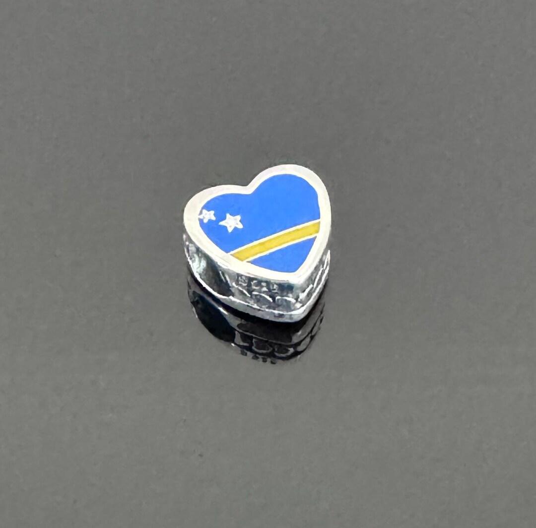 Pandora Curacao Flag Exclusive Heart Charm | Authentic Pandora Charm ...
