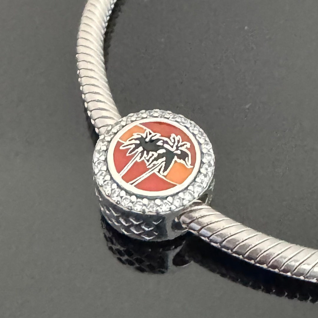 A Real Pandora |pandora Florida Beach Palm Trees Bead Charm |charm for ...