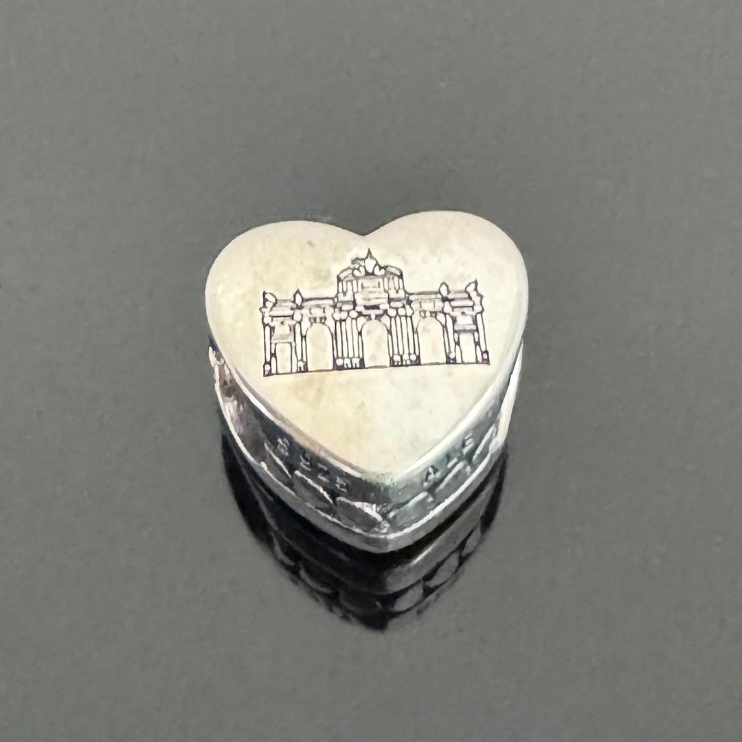 Pandora Madrid Sterling Silver Heart Charm | Charm for Bracelet and ...