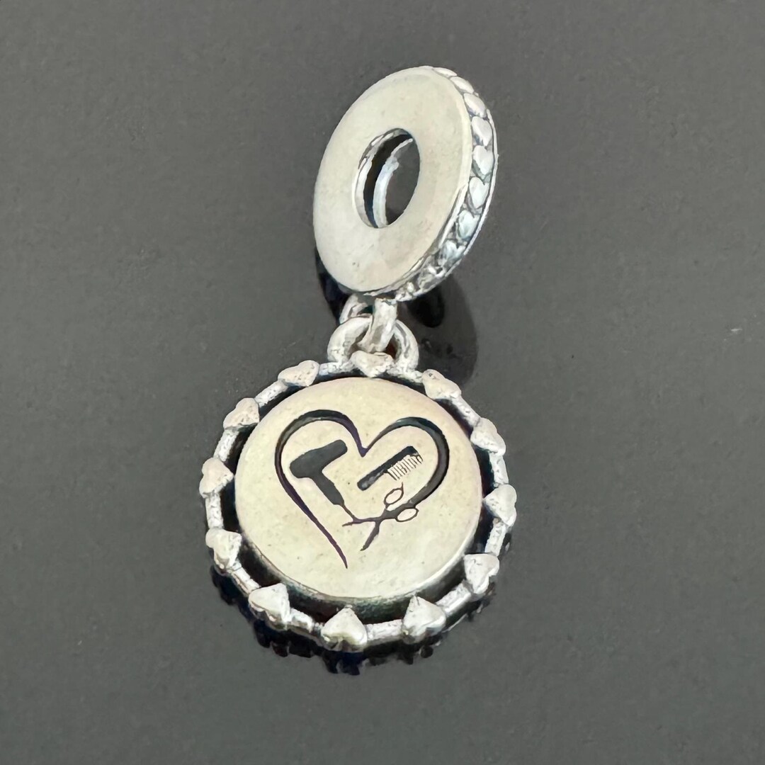 A Real Pandora Charm|pandora Blow Dryer Hair Stylist Scissors Dangle ...