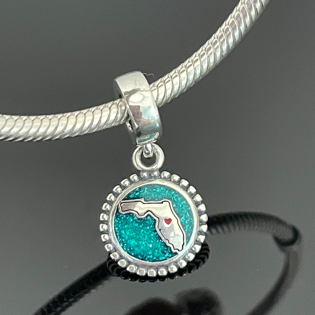 Pandora HOME Florida Map Exclusive Dangle Charm 925 Jewelry Women ...