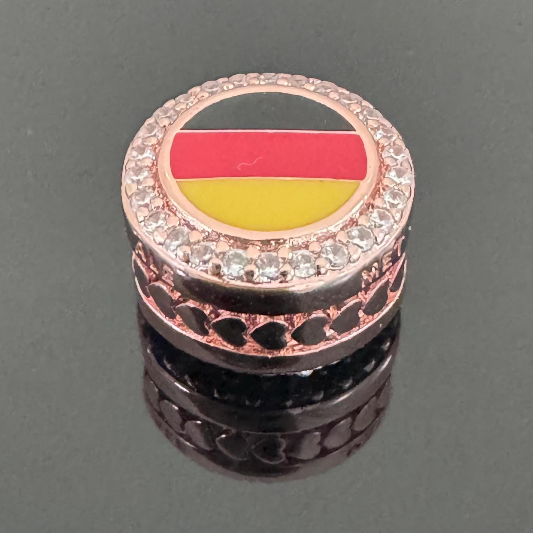 Gold Pandora Germany Flag Charm - Travel Bracelet Bead - Etsy