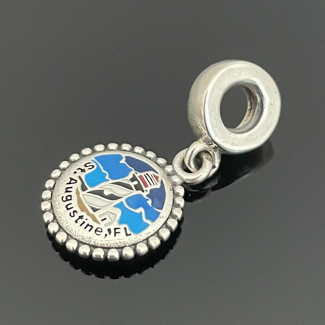 Pandora Augustine FL Charm,real 925 Sterling Silver Charms, Authentic ...