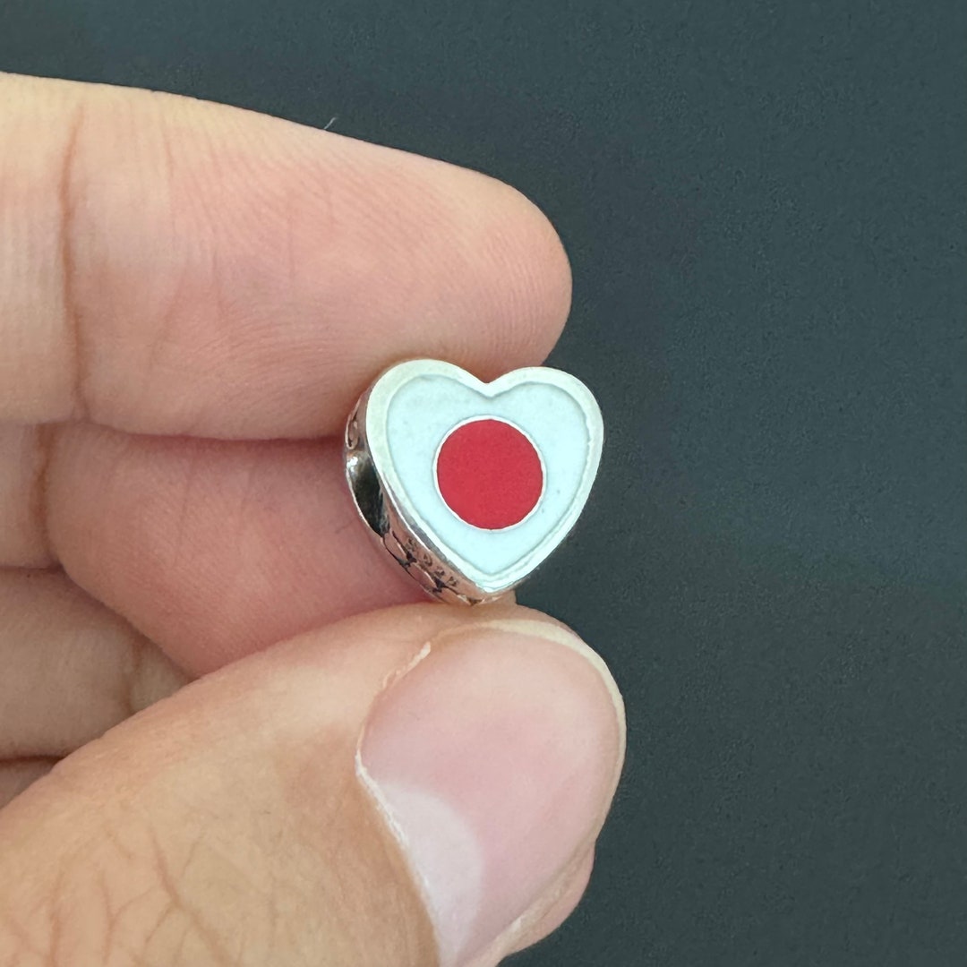 Authentic Pandora Charm | Pandora Japan Flag Heart Charm |gift for ...