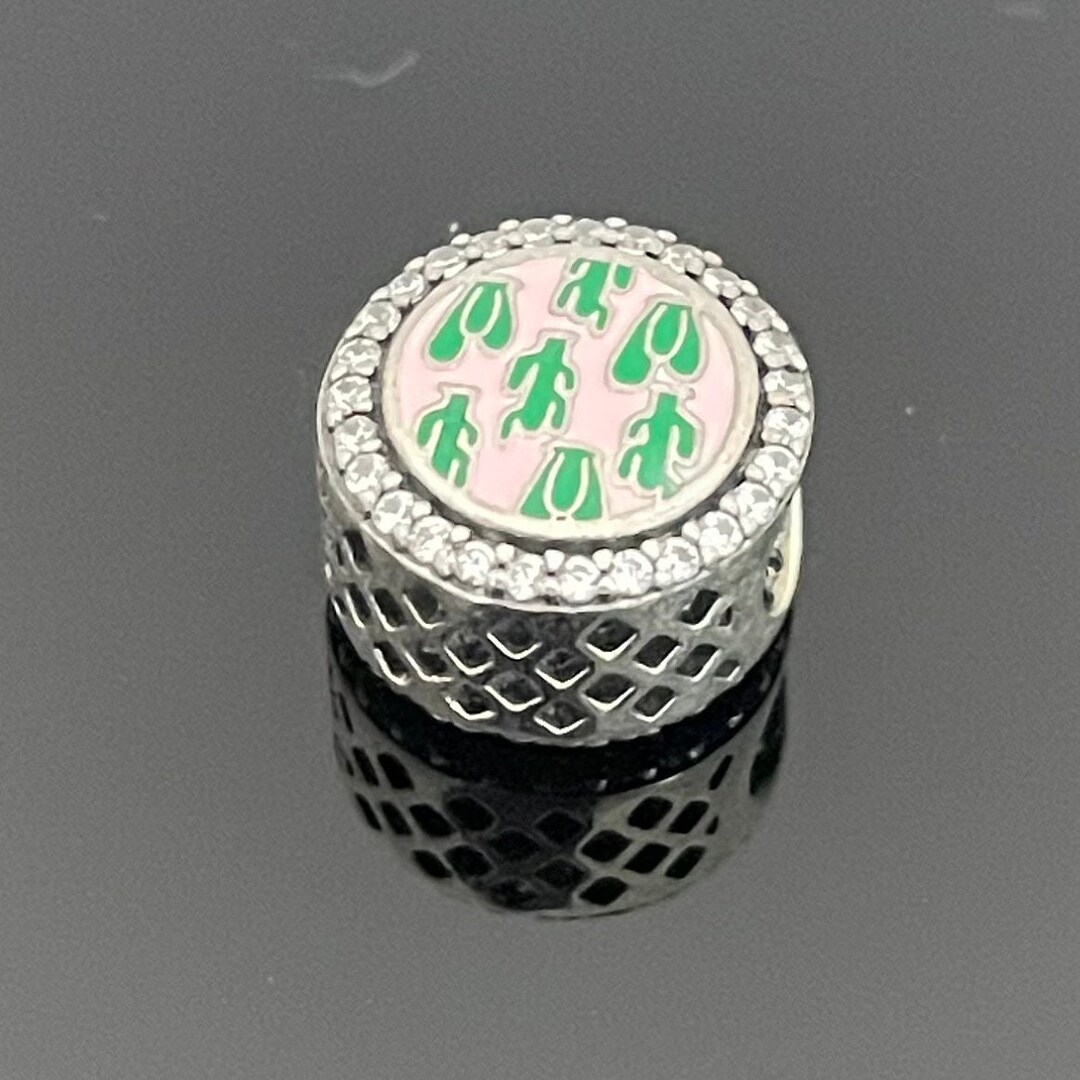 Pandora Engraved Button Charm Cactus Curacao Charm Silver 925 ALE ...