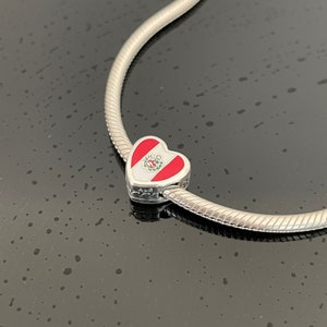 Pandora Peru Flag Dangle Charm,heart Bead Charm Pendant 925 Jewelry ...