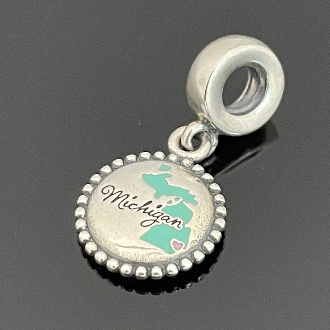 Pandora Michigan Map Exclusive Dangle Charm Pendant | Charm for ...