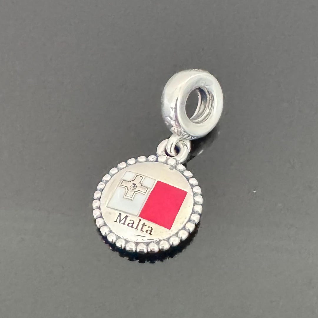 Pandora Malta Flag Exclusive Dangle Charm |925 Jewelry |women Jewelry ...