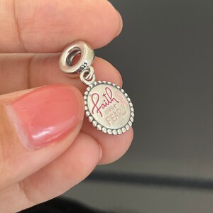 Pandora Faith Over Fear Pink Ribbon Dangle Charms 925 Jewelry - Etsy