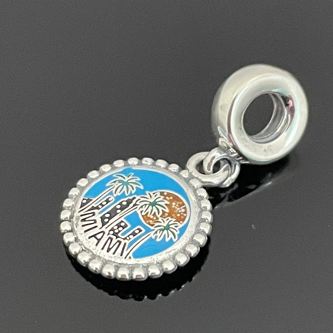 Pandora Miami Beach Dangle Charm Travel 925 Silver Pendant | Charm for ...