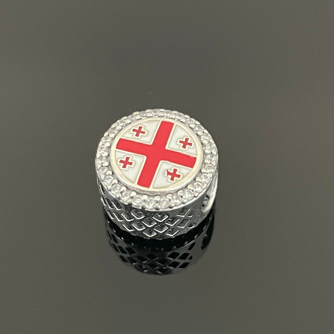 Authentic Pandora | Pandora Georgia Flag Bead Charm | Pandora Beach ...