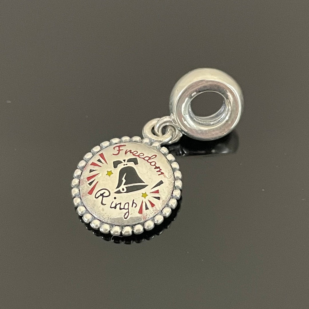 Pandora Charm | Pandora Freedom Bell Rings Dangle Charm Travel ...