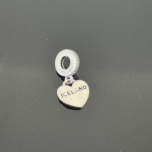 Original Authentic Pandora Charm |pandora ICELAND Flag Dangle Charm ...