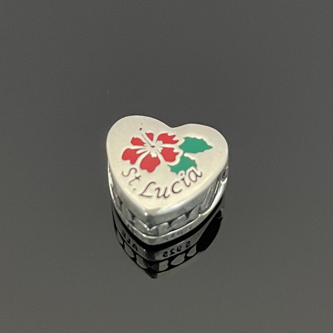 Pandora St.lucia Sterling Flower Silver Charm | Charm for Bracelet and ...