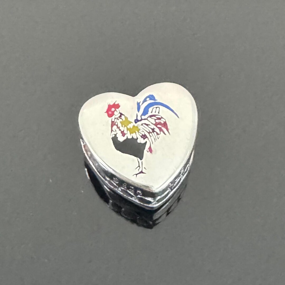 Authentic Pandora Cock Key West Heart Charm|gift for Her|pandora Flag ...