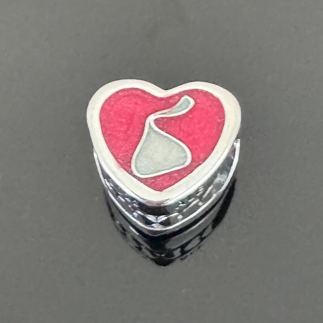 Authentic Pandora Charm | Pandora KISSES Chocolate Red Heart Charm ...
