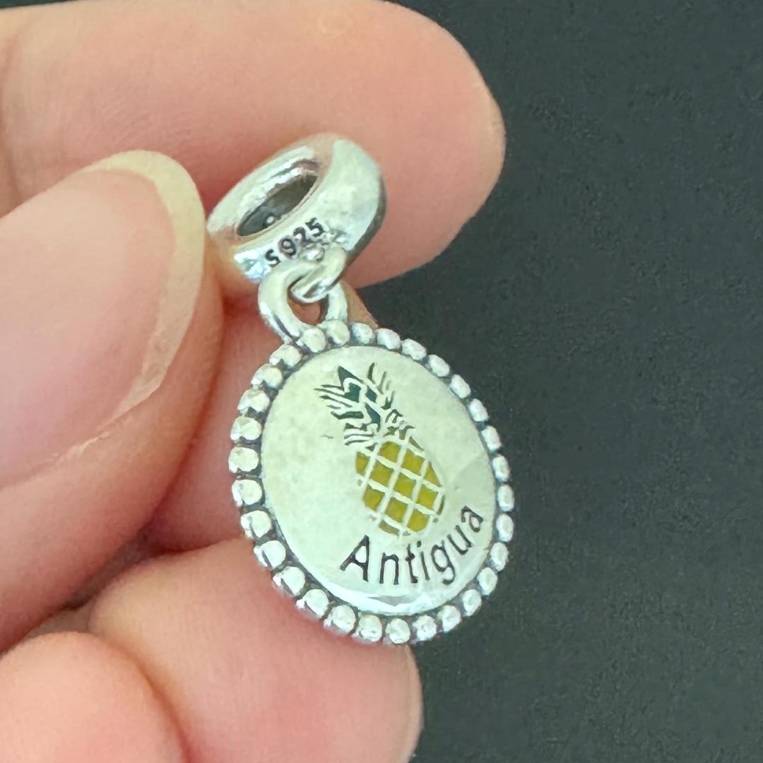 A Real Pandora Charm |pandora Antigua Pineapple Dangle Charm| Pandora ...