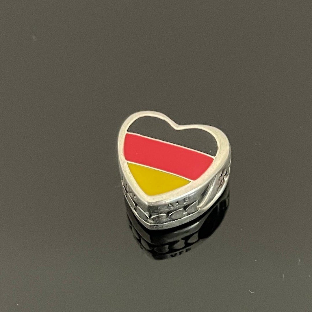 Pandora Germany Flag Exclusive Charm | Pandora Heart Charm for ...