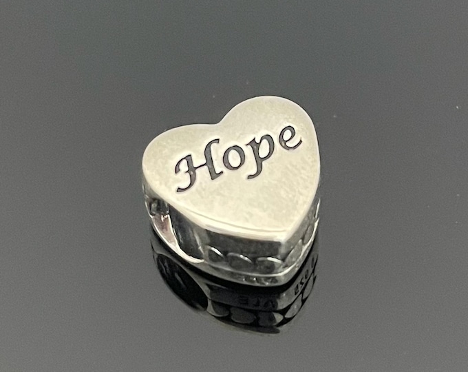 A Real Pandora HOPE White Dove Heart Charm | Pandora Heart Charm for ...