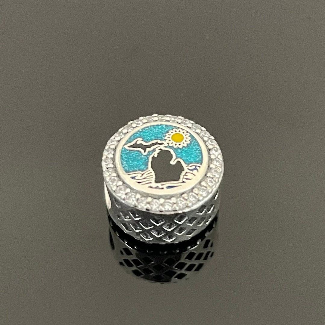Pandora Charms | Pandora State of Michigan Charm | Pandora Beach Charm ...