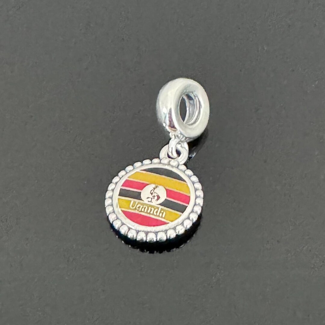 Original Authentic Pandora Charm |pandora Uganda Flag Dangle Charm ...