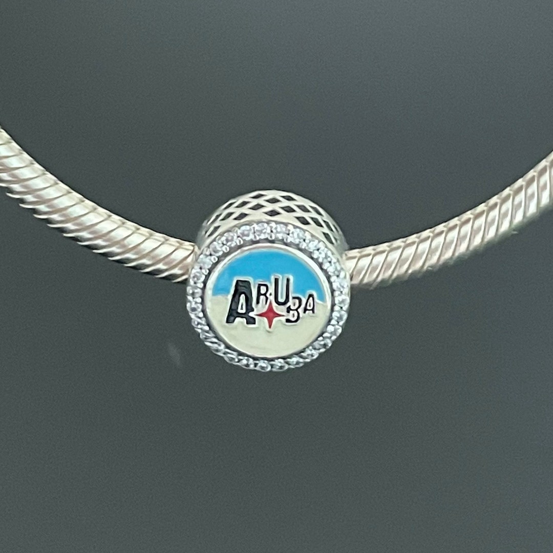 Original Pandora Aruba Flag Exclusive Bead Charm | Pandora Charm for ...