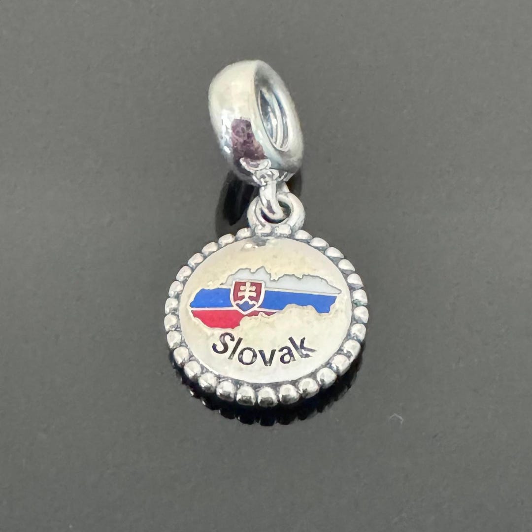 Pandora Slovak Map Dangle Charm | Authentic Pandora Charm | Real ...