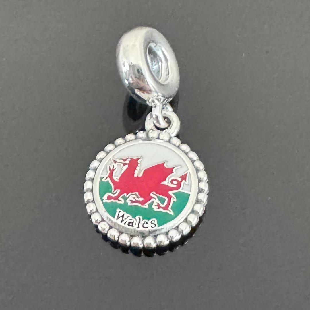 Original Authentic Pandora Charm |pandora Wales Flag Dangle Charm ...