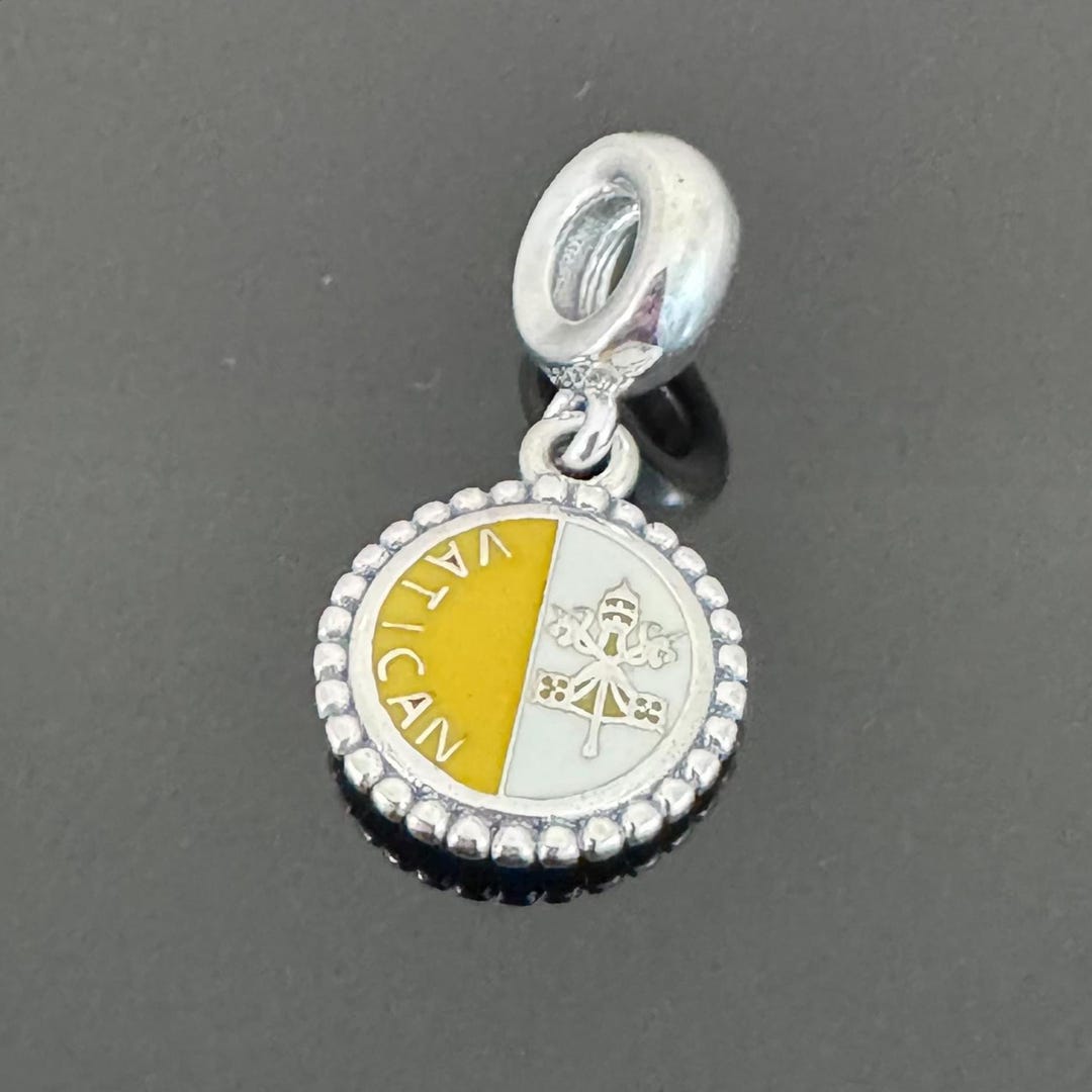 New Authentic Pandora VATICAN Flag Dangle Charm | Real Pandora Charm ...