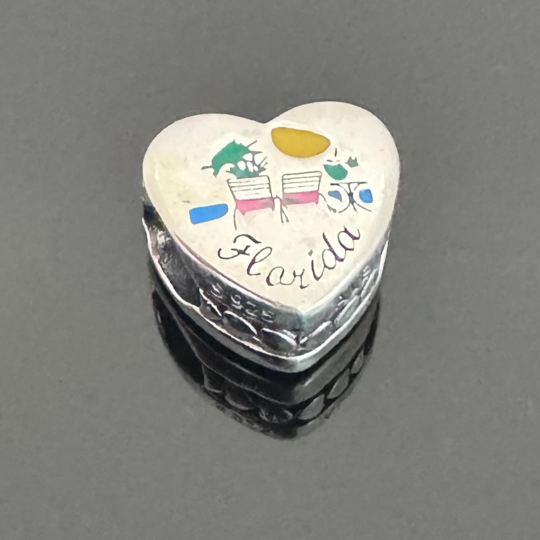 Pandora Florida Exclusive Heart Charm | Authentic Pandora Charm for ...