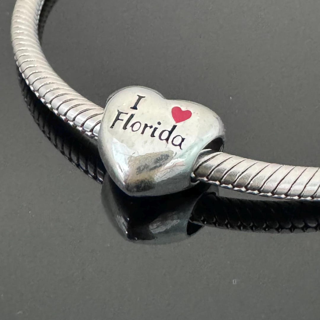 Pandora I Love Florida Exclusive Heart Charm |authentic Pandora Charm ...